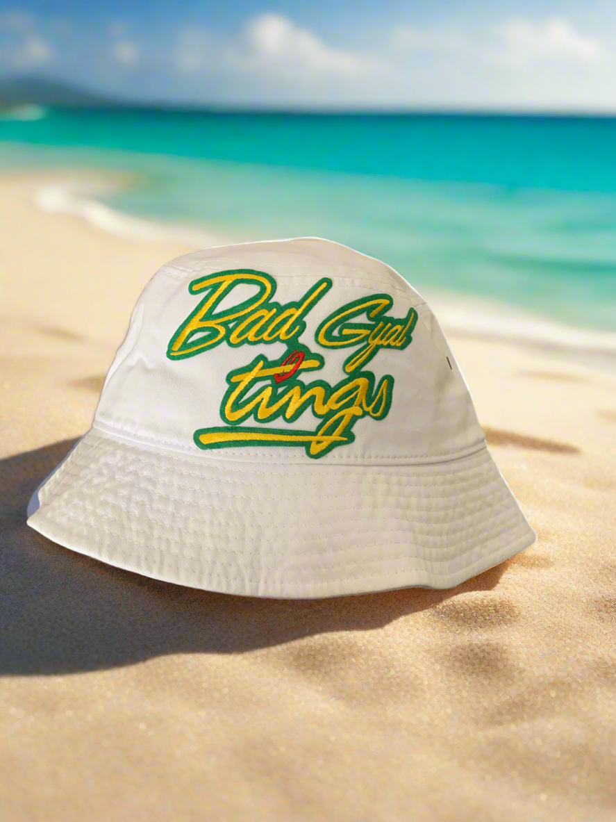 Bad Gyal Tings Bucket Hat (White) – Rice & Tees
